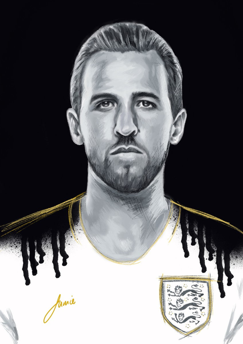 Harry Kane Portrait - Jamie Art – Jamie Art Shop